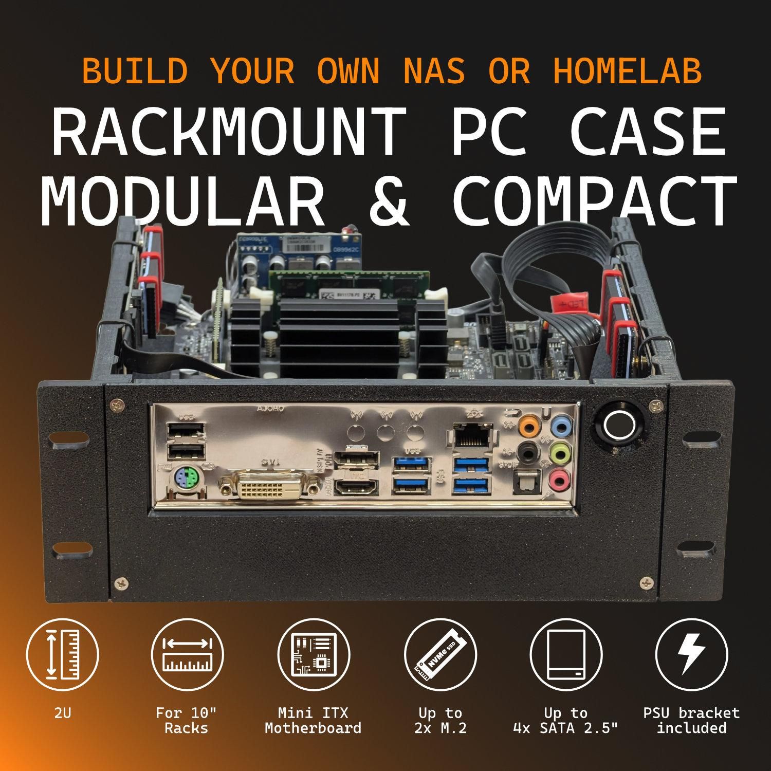 DIY Rackmount NAS - 2U PC Case - for 10" Network Cabinets : 9 Steps ...