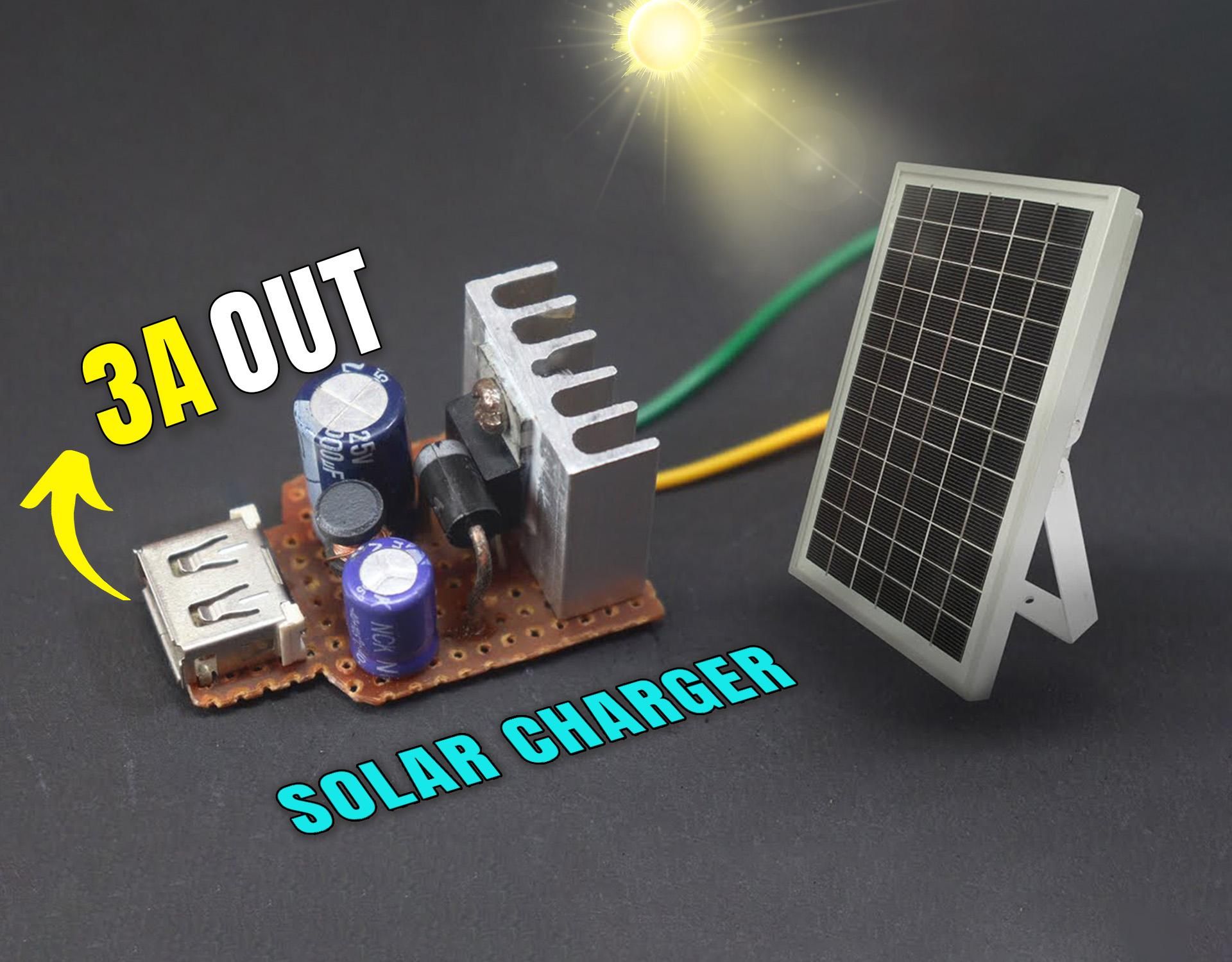 How to Make a 3A Solar Phone Charger at Home | LM2576 5V Buck Converter ...