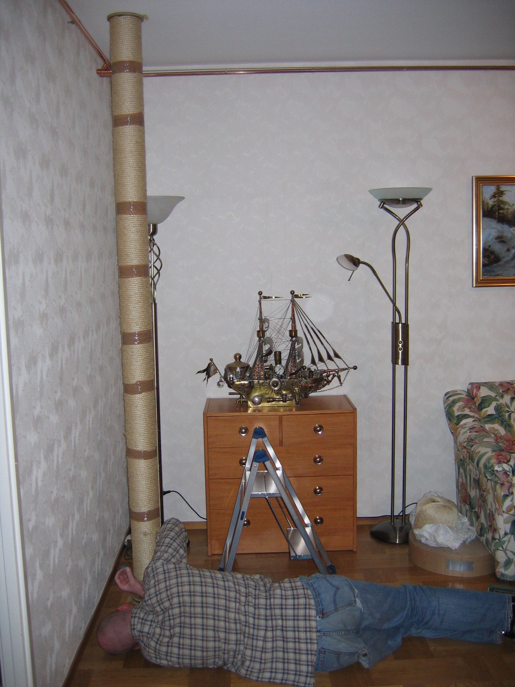 Full Size Cat Scratching / Climbing Post : 7 Steps - Instructables