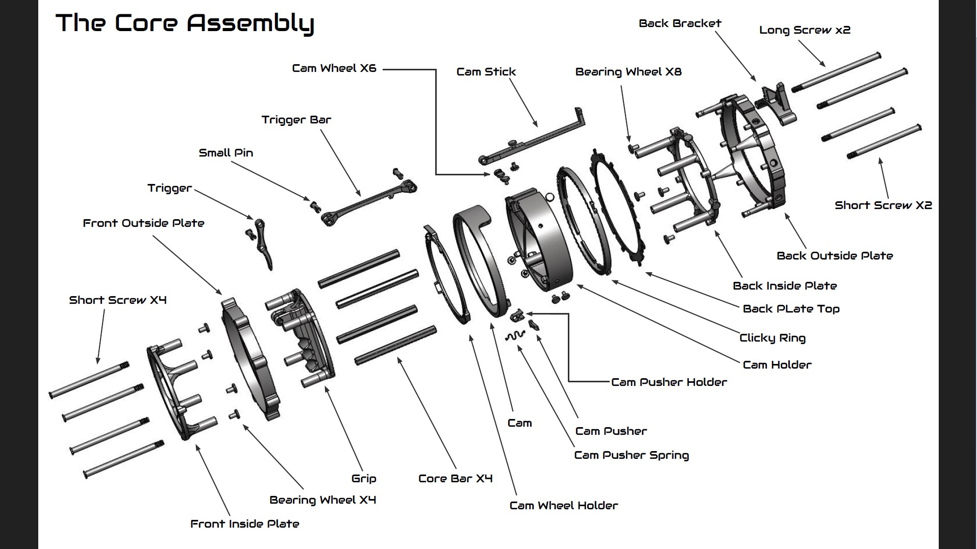 The Arcus - Fully 3D Printed Rubber Band Gatling Gun : 33 Steps (with ...