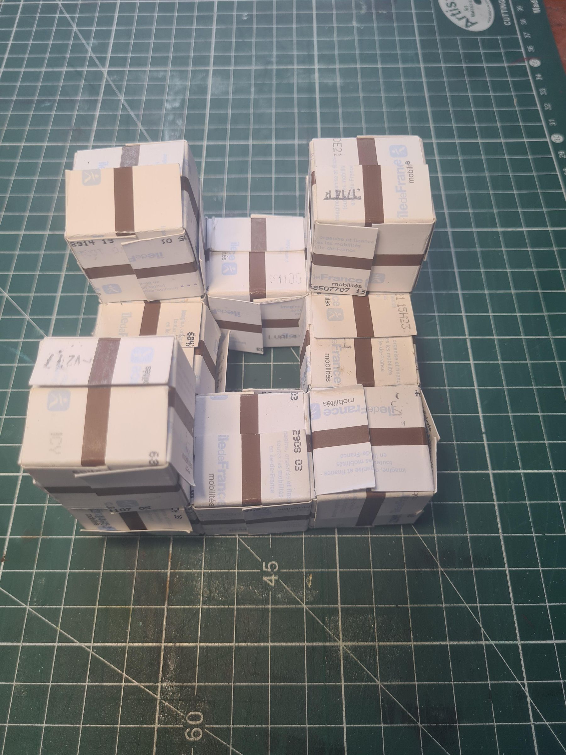 Menger's Cube Cardboard Lampshade Made From Metro Tickets : 9 Steps ...