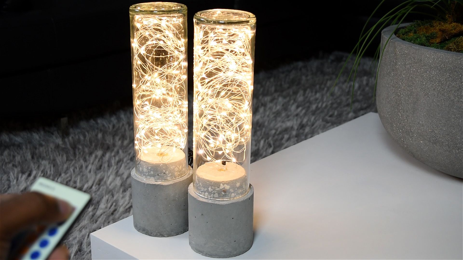 DIY Concrete Lamp - LED String Light : 9 Steps (with Pictures ...