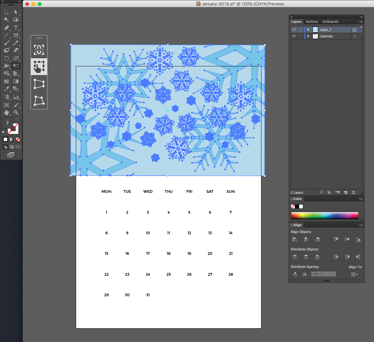 Create a Printable Calendar on Illustrator : 15 Steps (with Pictures ...