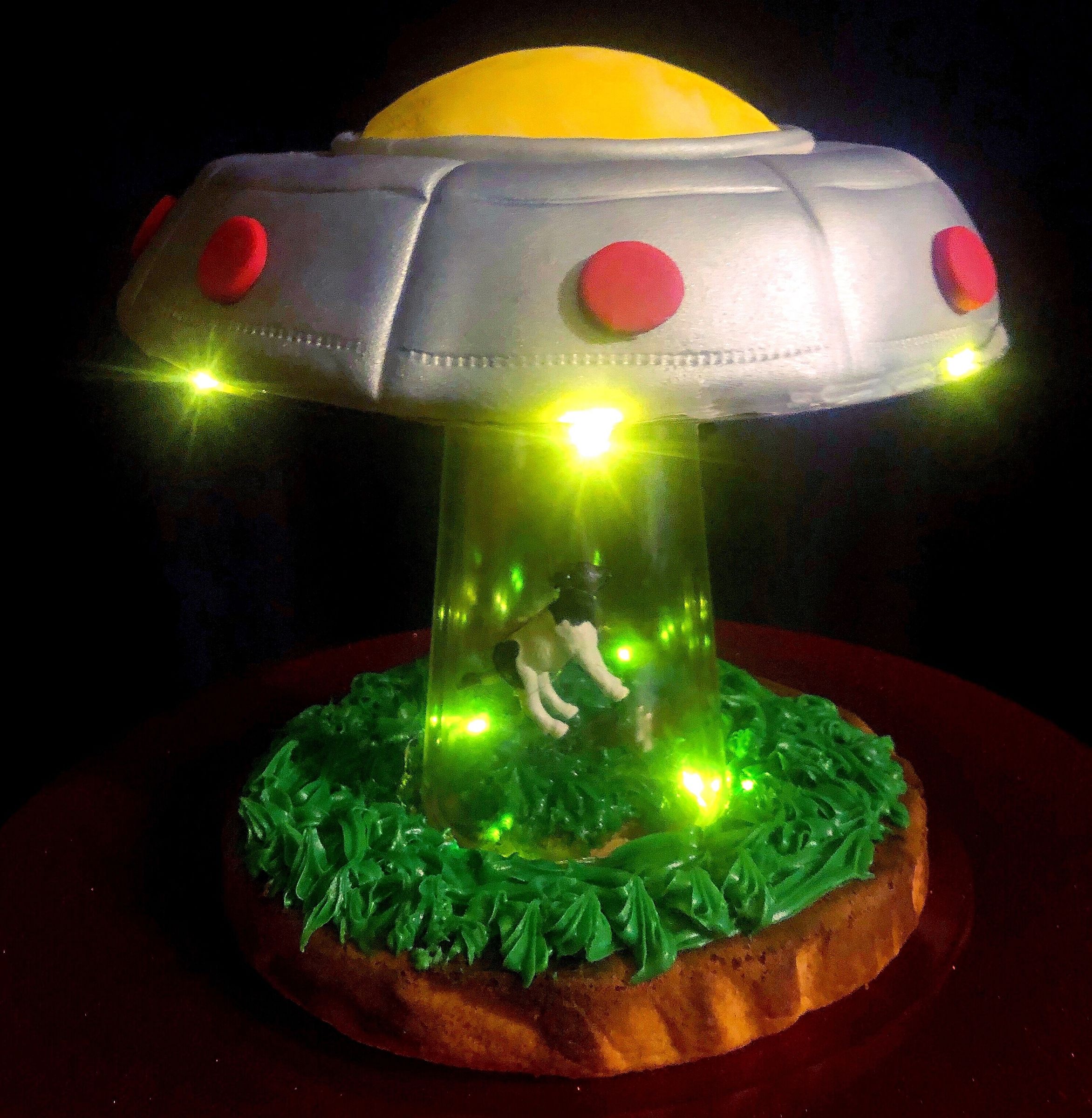 UFO Cow Abduction Cake : 10 Steps (with Pictures) - Instructables