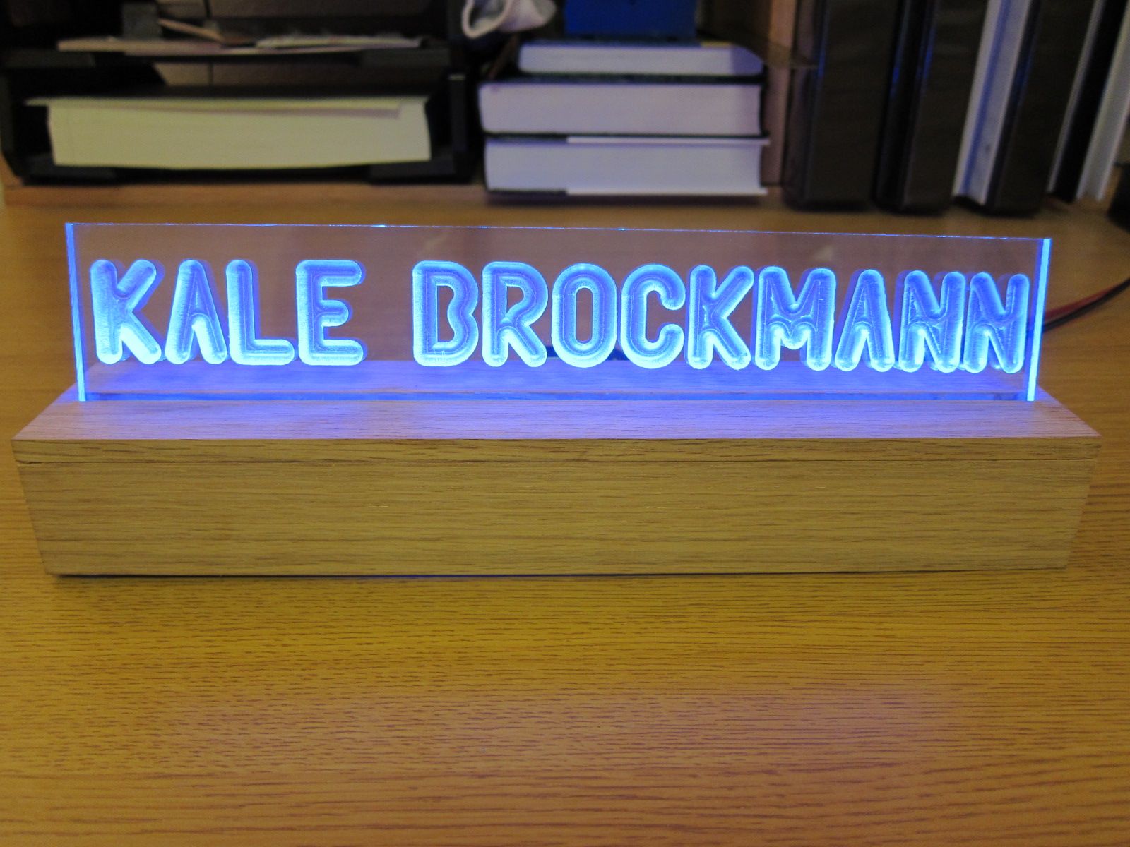Awesome LED Edge-lit Desktop Nameplate : 10 Steps (with Pictures ...