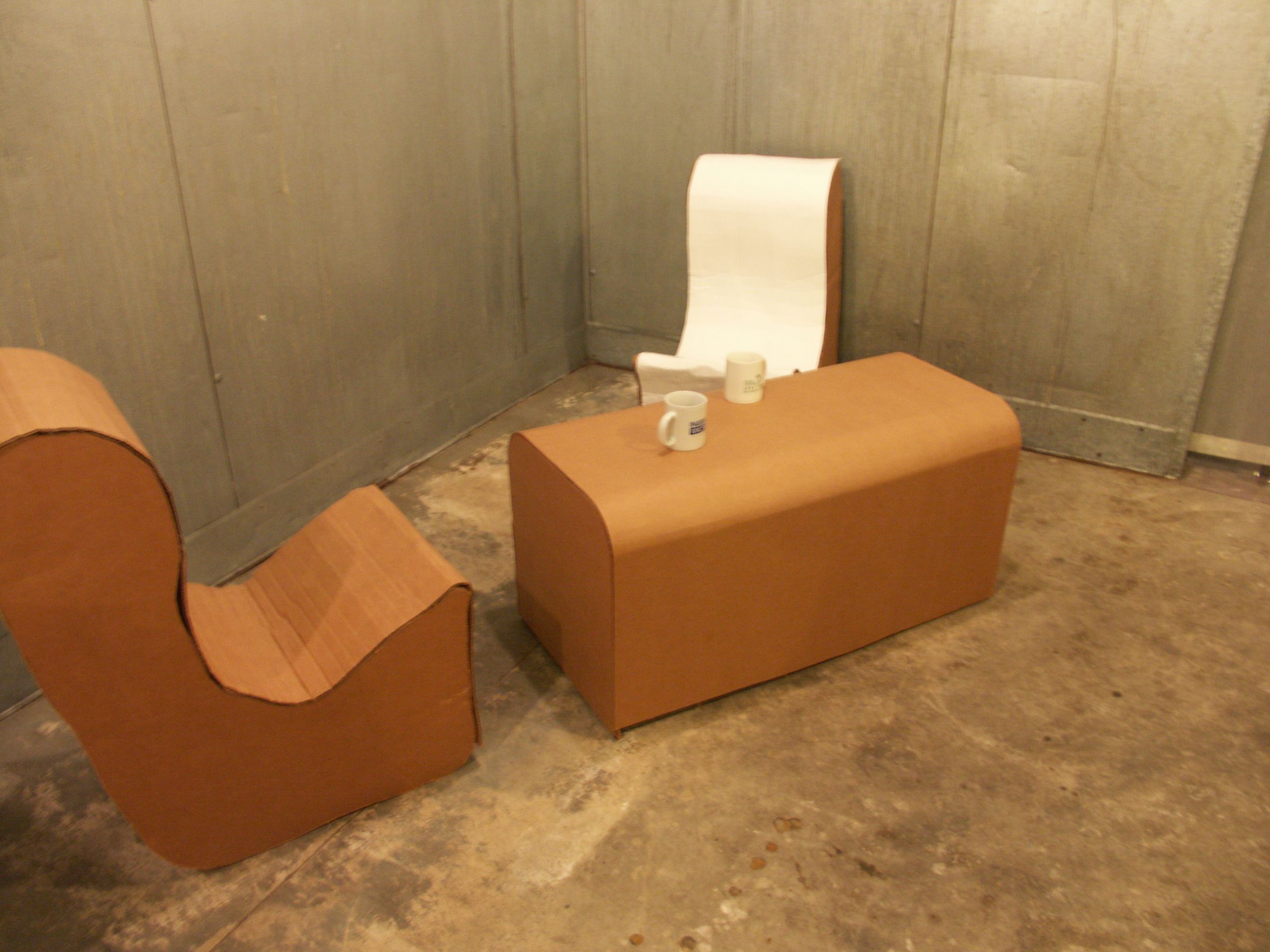 How to Make a Cardboard Coffee Table With Chairs : 12 Steps (with ...