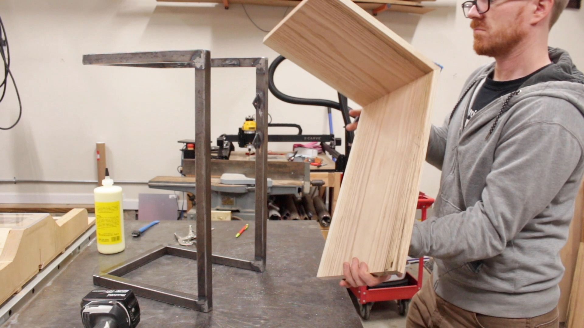 C Table - DIY Slide-Under Sofa or End Table | Welding and Wood Project ...