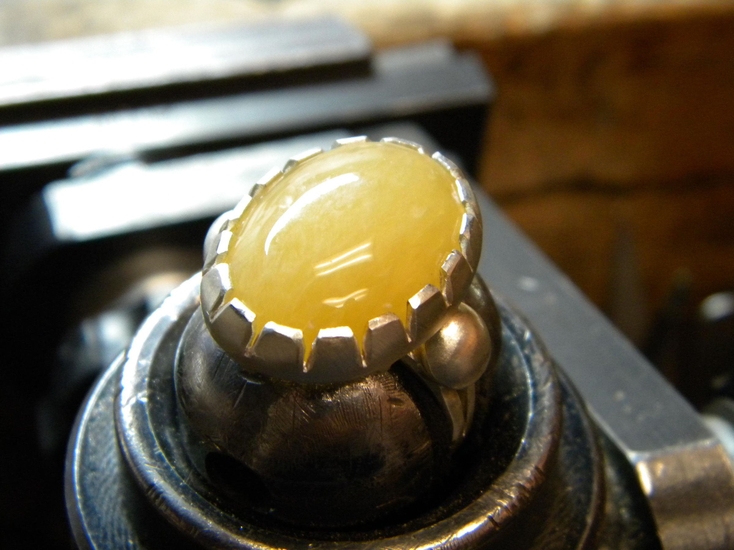How to Make a Sterling Silver & Gem Stone Ring (Journeyman Level) : 10 ...