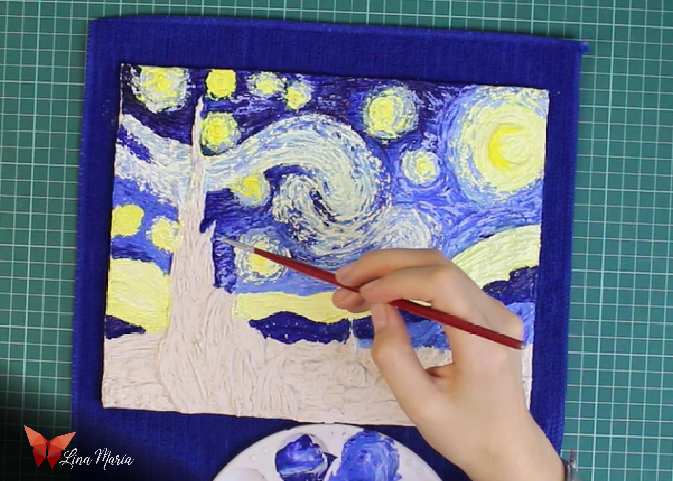 DIY Relief Painting - Starry Night : 25 Steps (with Pictures ...