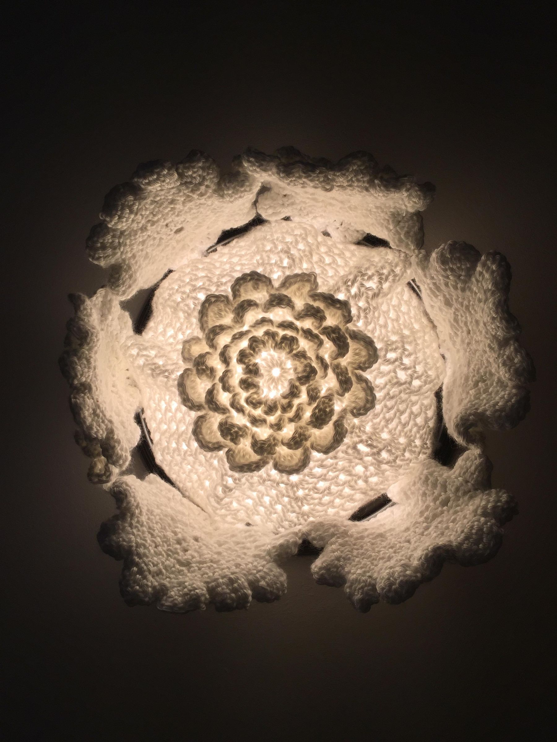 Boho Crochet Ceiling Light Globe Cover : 4 Steps (with Pictures ...