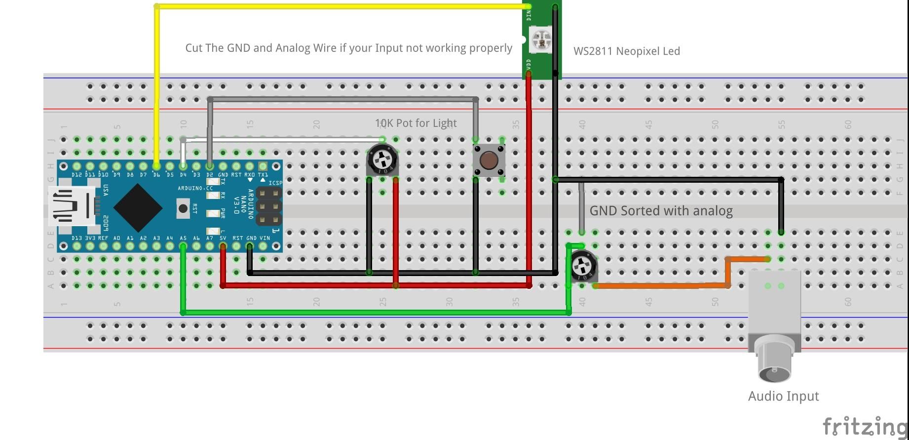 Arduino Neopixel Music Visualizer (18 Bit VU Meter) : 6 Steps ...