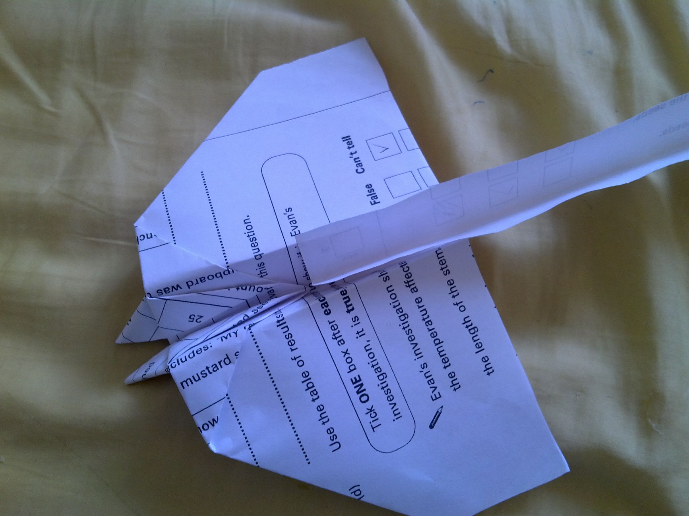 Dc3 Paper Airplane Instructions