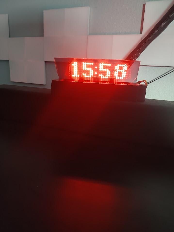 HUD-like WiFi Sync Clock / Transparent Dot Matrix Display : 3 Steps ...