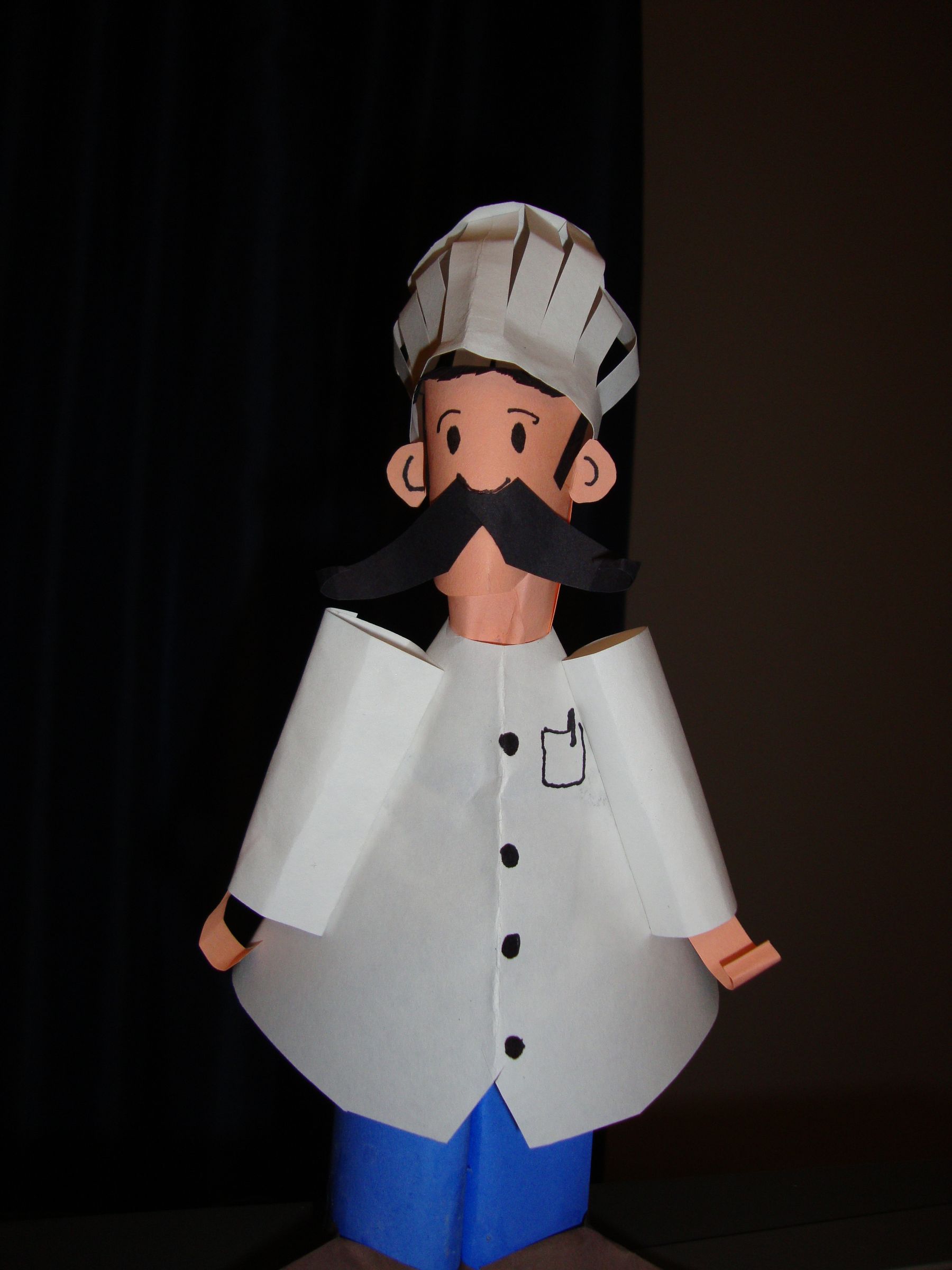 The Muffin Man or Chef Paper Craft (EASY) : 8 Steps (with Pictures ...