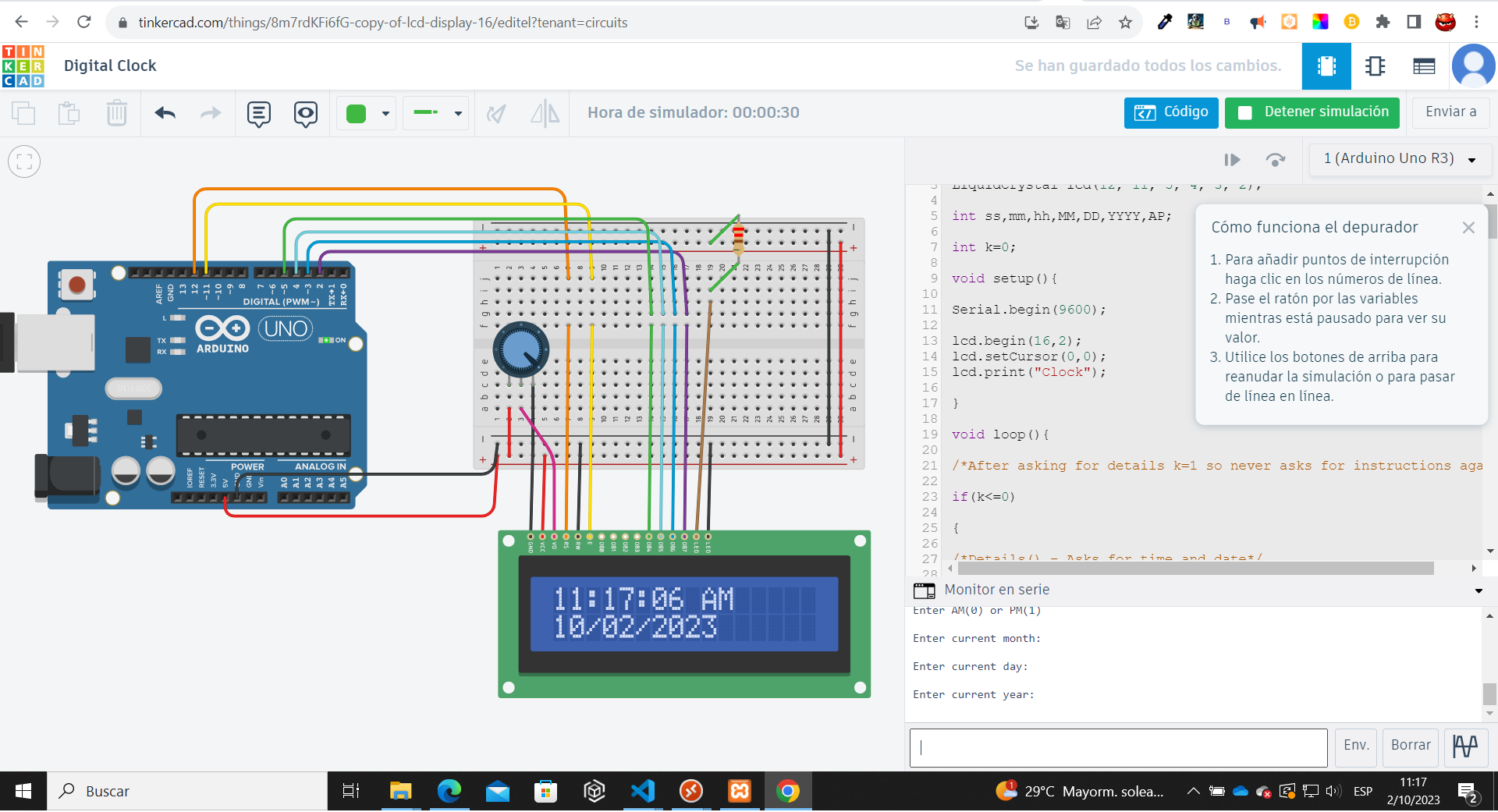 Digital Clock Using Tinkercad : 5 Steps - Instructables