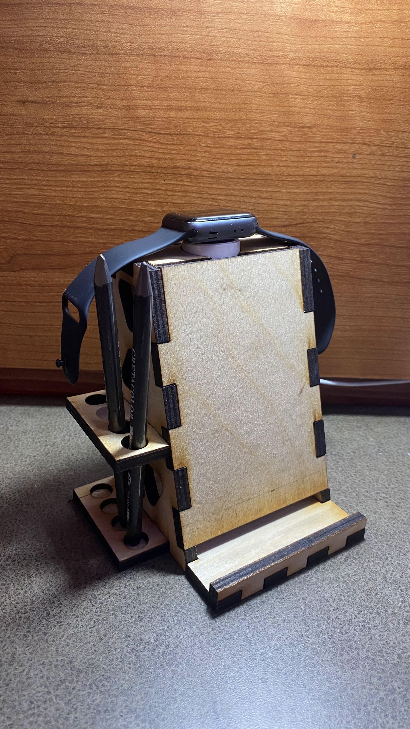 Laser Cut IPhone Charging Stand + Desk Organizer : 5 Steps - Instructables