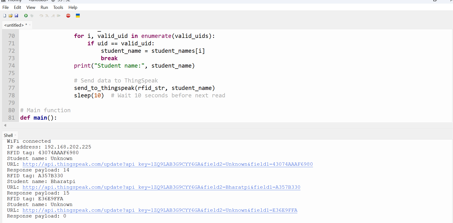 Smart RFID Cloud Integration Using Bharat Pi (Arduino IDE and ...