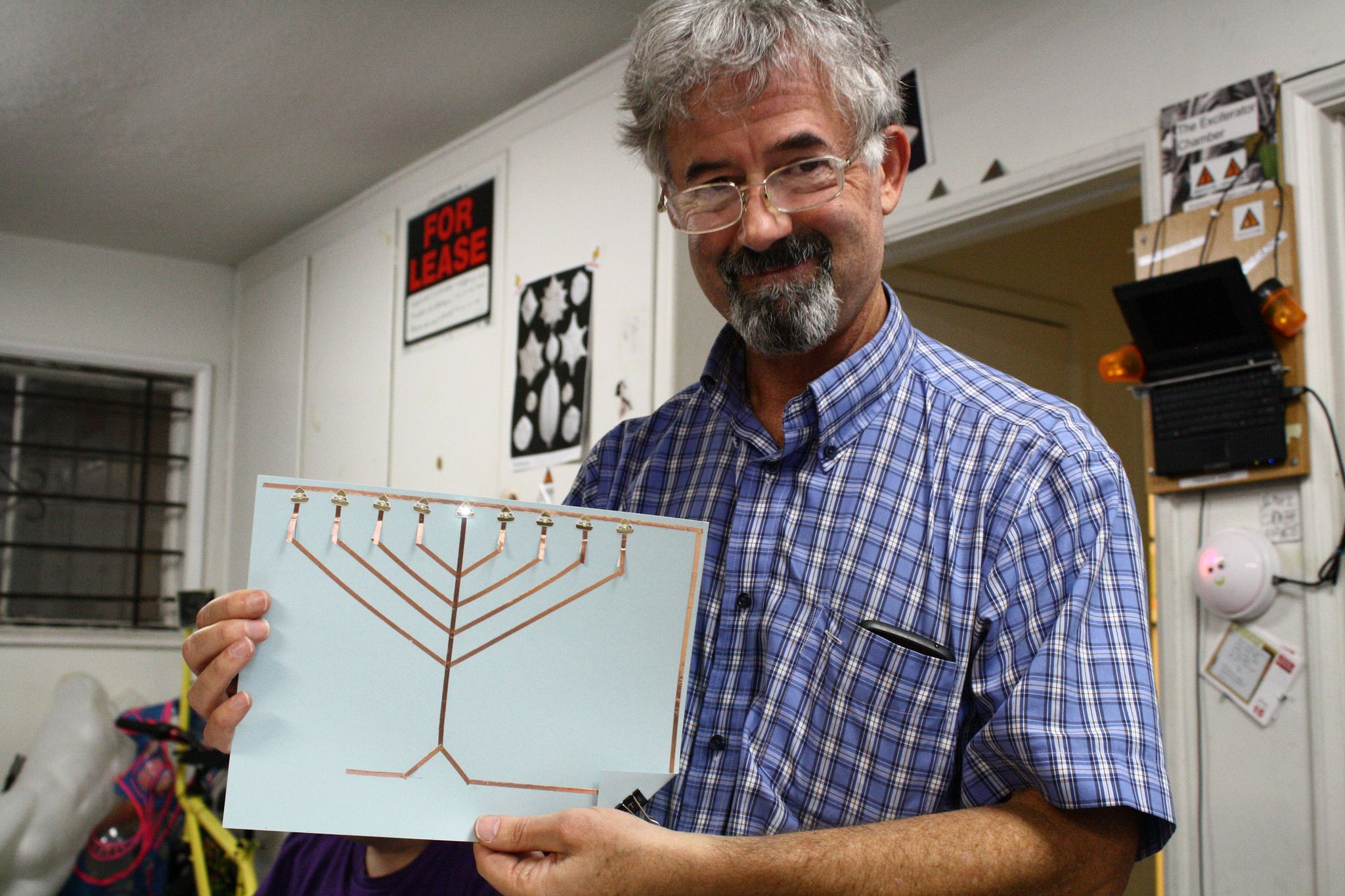 An LED Menorah Using Chibitronics Circuit Stickers : 7 Steps (with ...