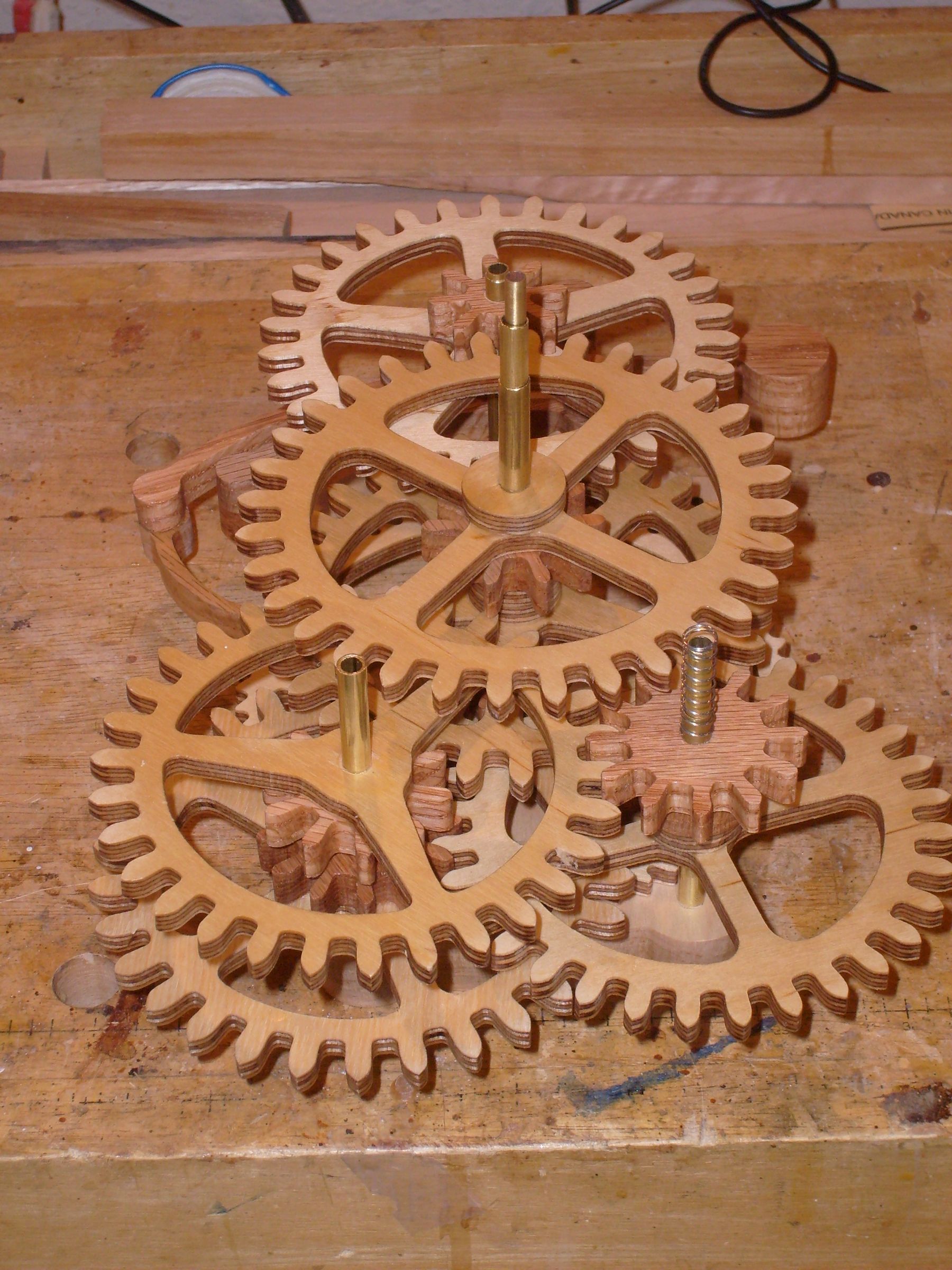 A Wood Gear Clock With a Unique Drive Mechanism : 34 Steps (with ...