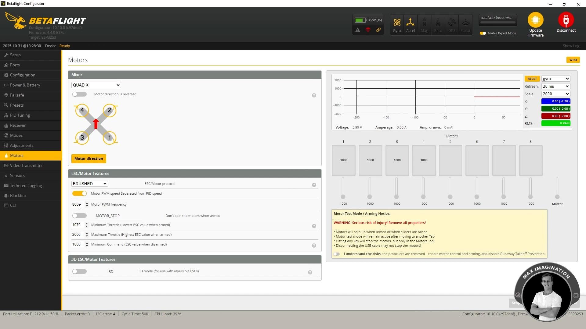 Fly Your ESP32 Drone on Betaflight With Radio Controller | ESP-FC Guide ...