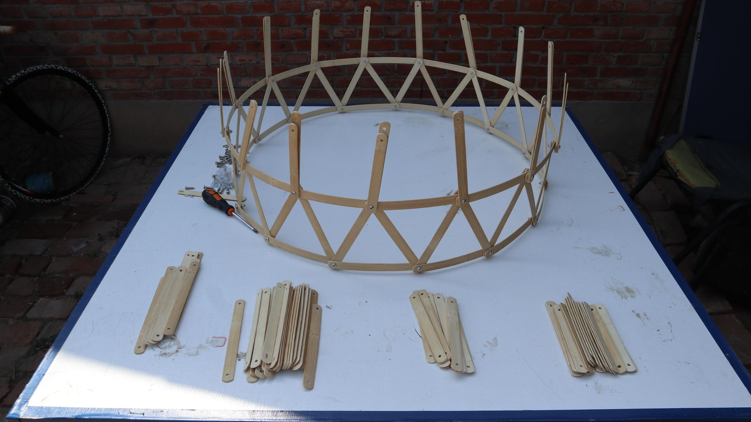 How to Assemble the Mini Bamboo Geodesic Dome Dog House Kit – Unique ...