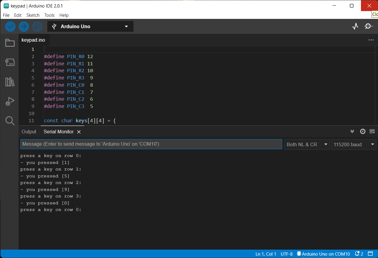 Reading 4x4 Keypad With Arduino UNO : 4 Steps - Instructables