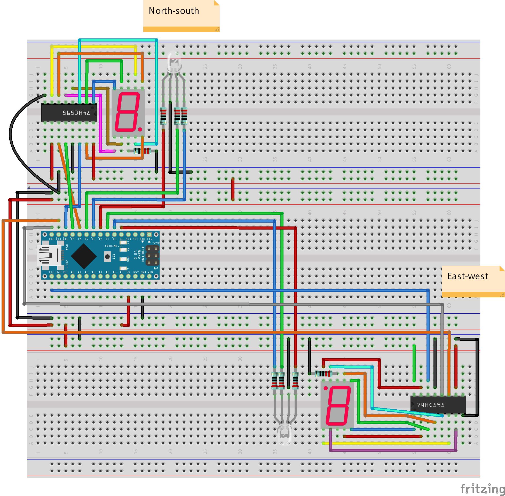 How to Simulate a Traffic Light System With Arduino Nano : 7 Steps - Instructables