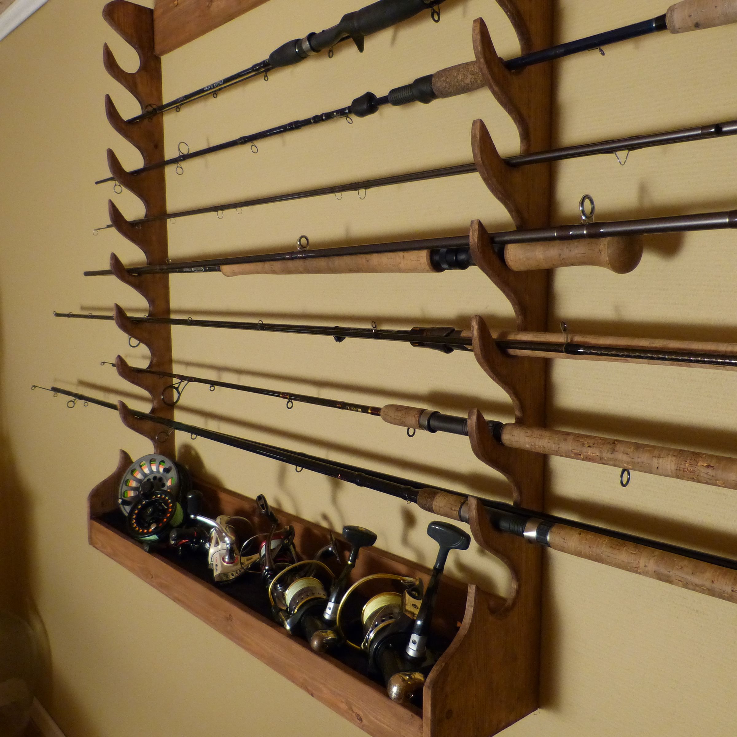 DIY Fishing Rod Storage Rack , Wallmounted : 15 Steps (with Pictures ...