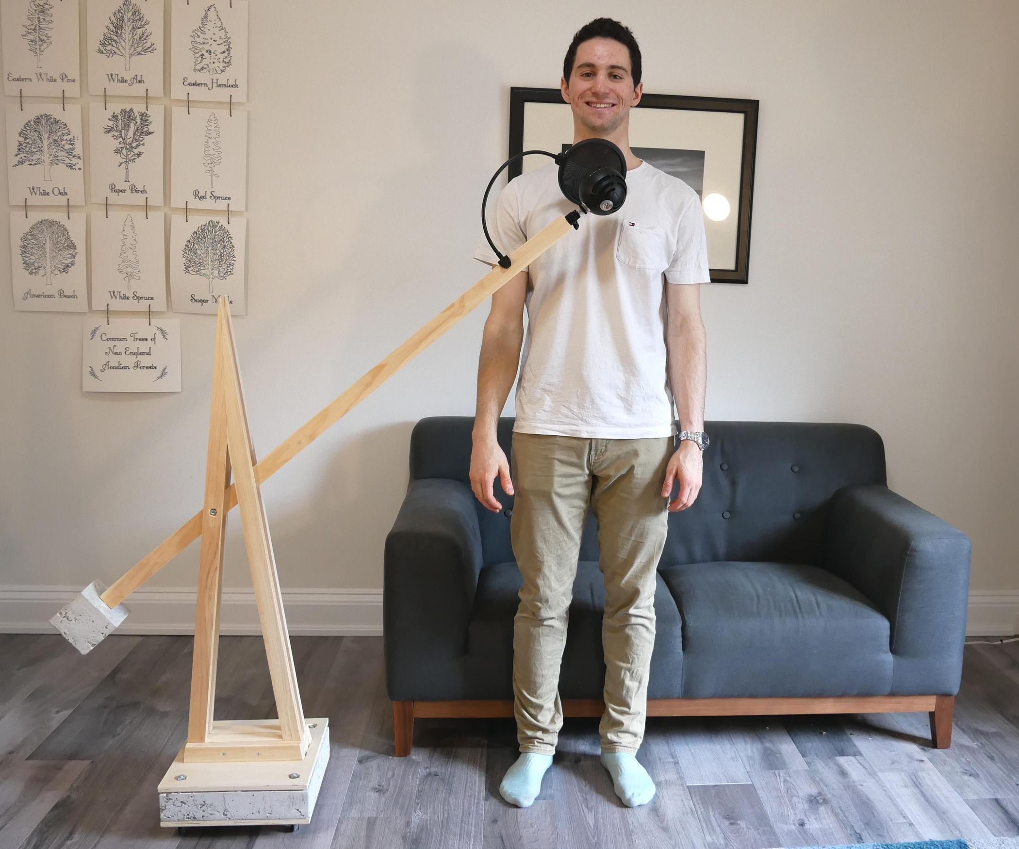 Concrete & Wood Counterweighted Mic Stand : 12 Steps (with Pictures ...