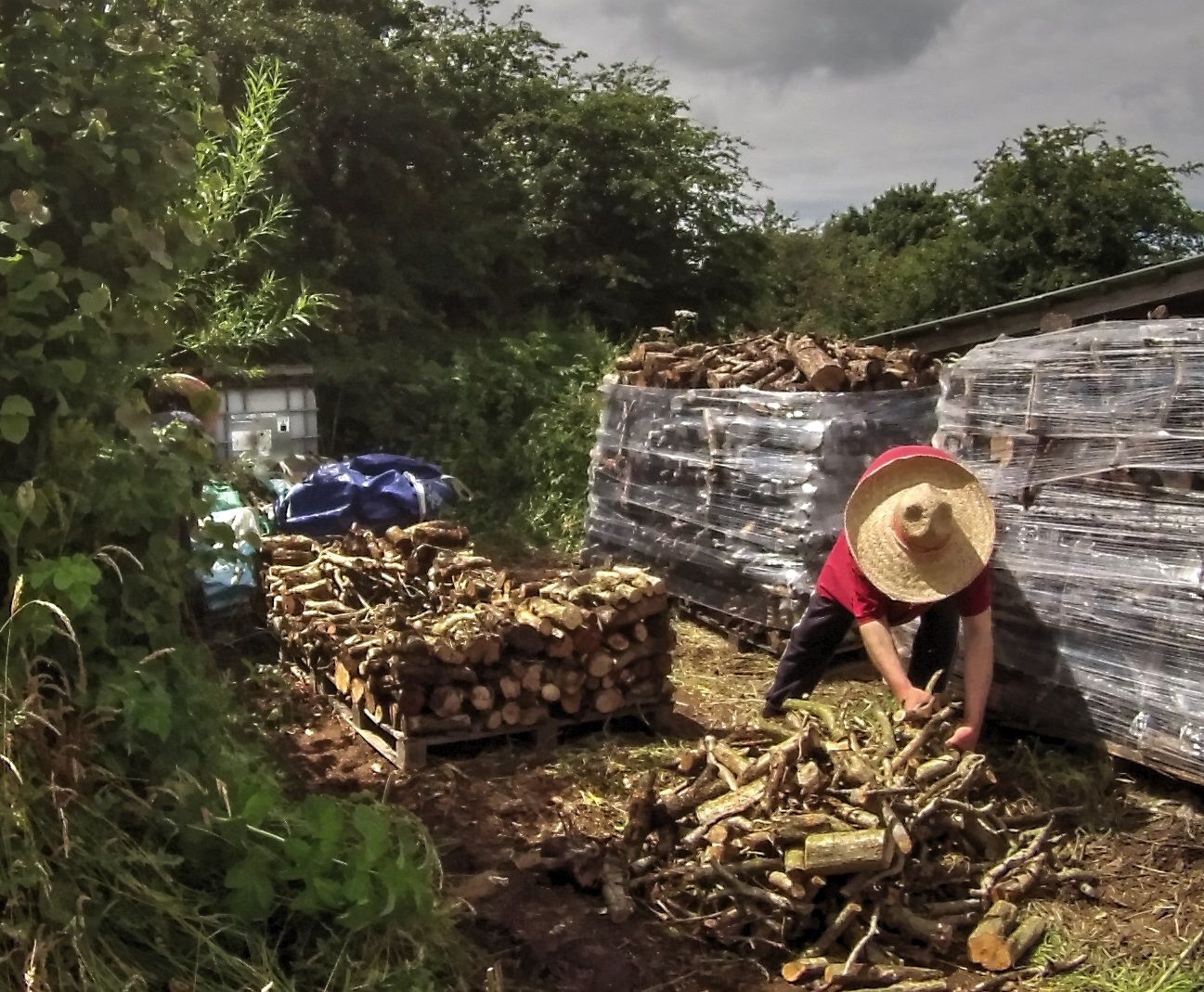 How to Stack and Ventilate Firewood With Pallet Wrap : 18 Steps (with ...