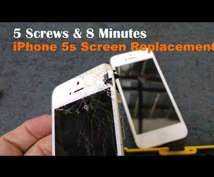 How to Replace IPhone 5s Cracked Screen - 8 Minutes and 5 Screws : 11 ...