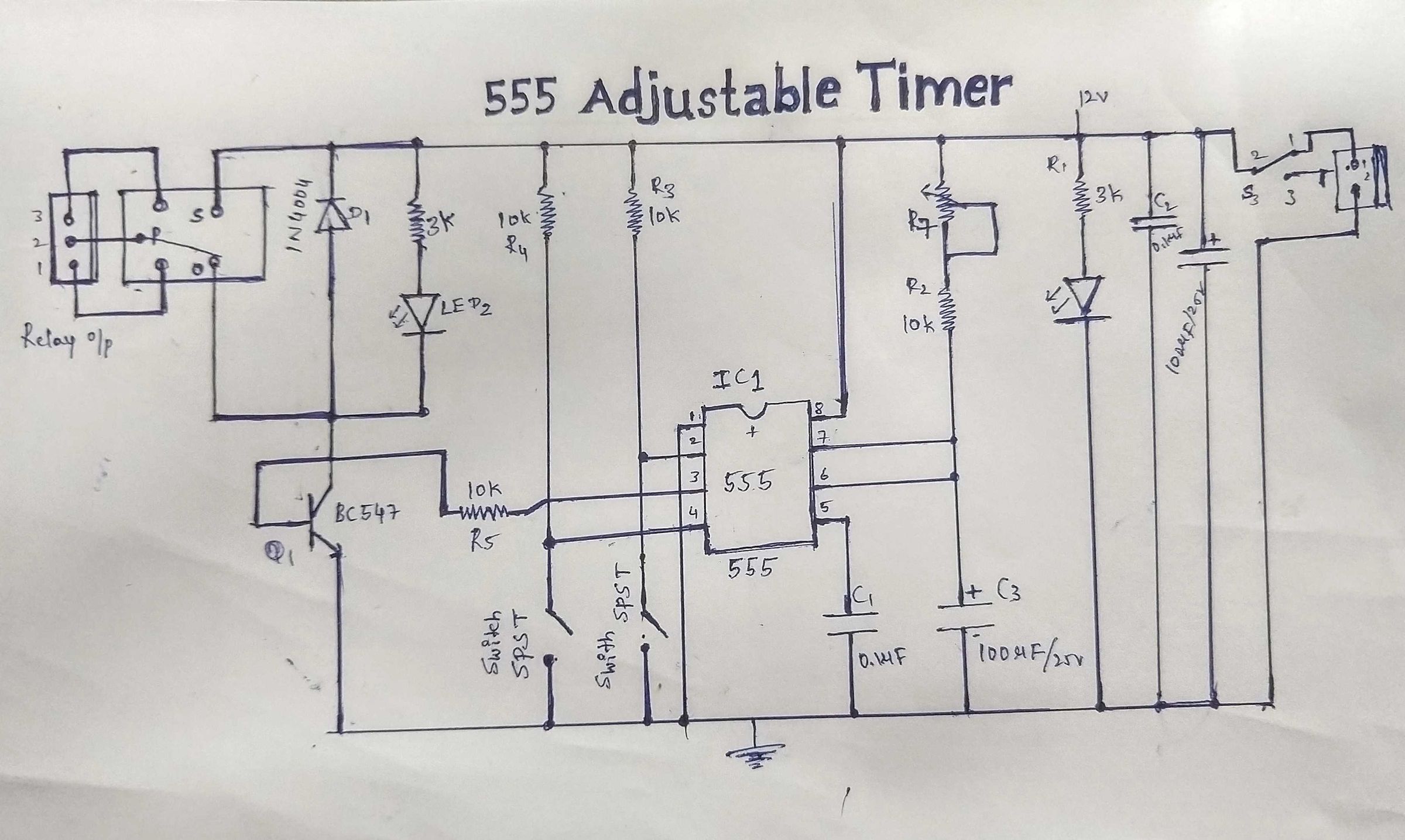 555 Adjustable TIMER (Part-1) : 4 Steps - Instructables