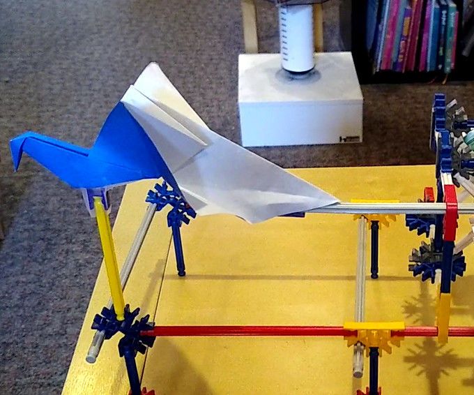 Knex and Origami Flapping Bird Automata : 11 Steps (with Pictures ...