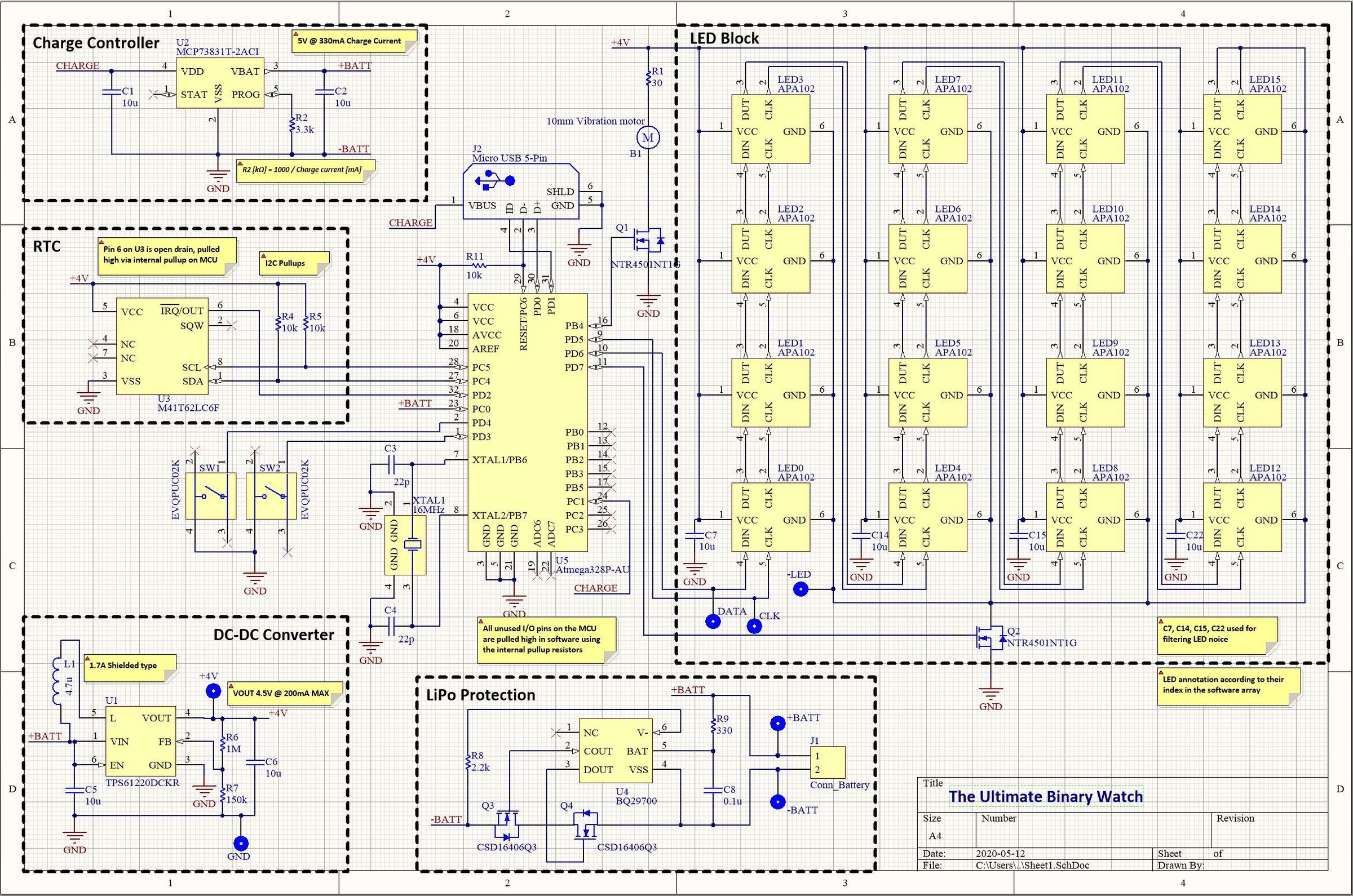 The Ultimate Binary Watch : 12 Steps (with Pictures) - Instructables