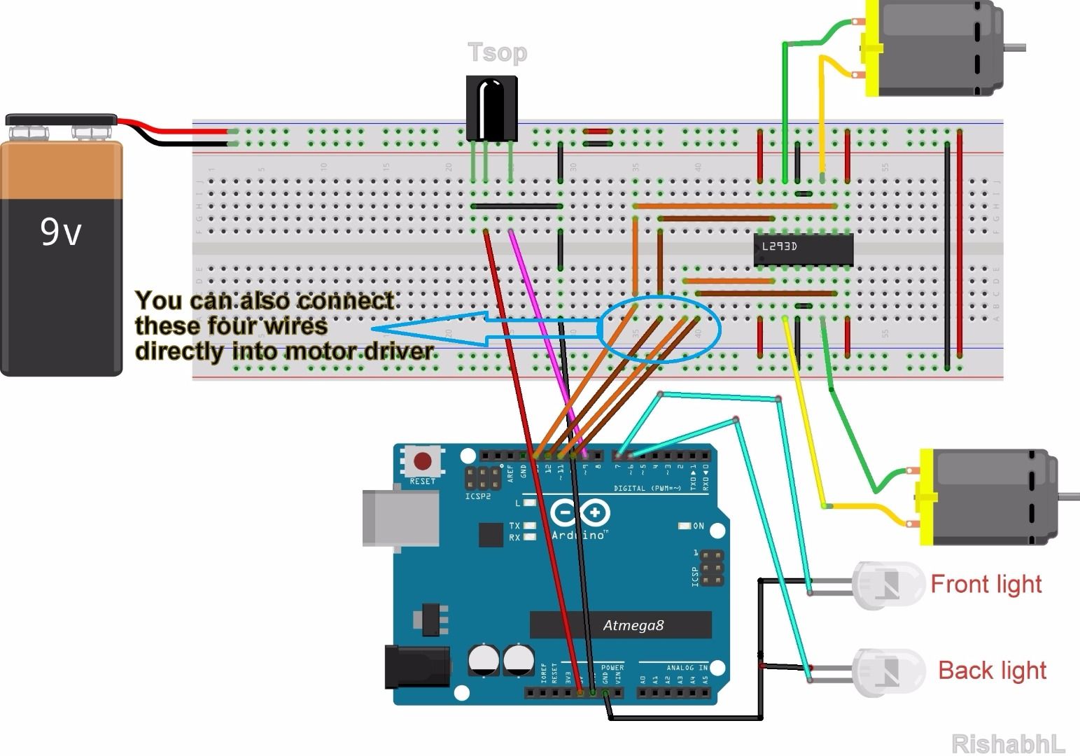 Remote Controlled Bot With Atmega8 : 6 Steps - Instructables