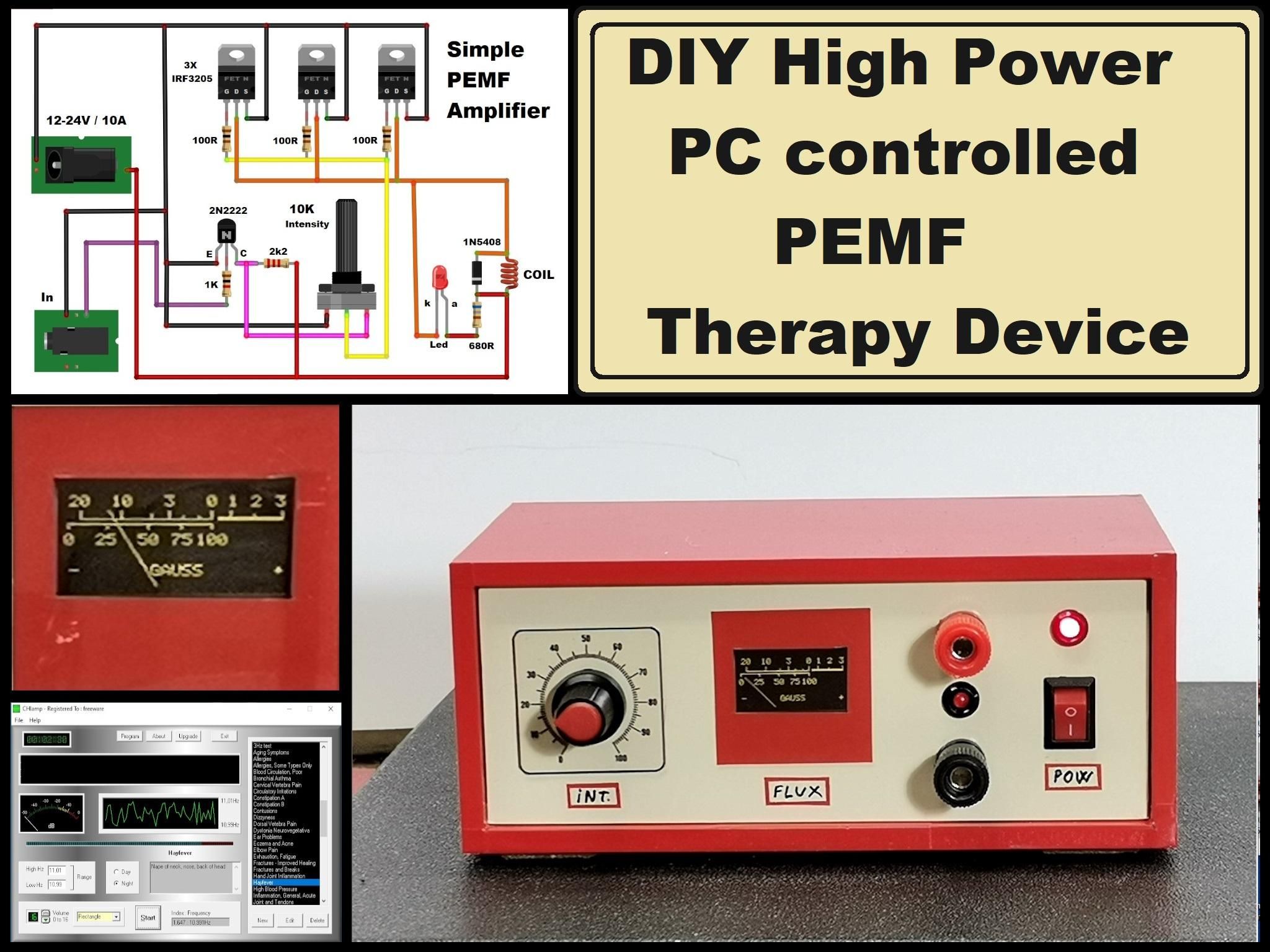 DIY PC Controlled High Power PEMF Therapy Device : 5 Steps - Instructables