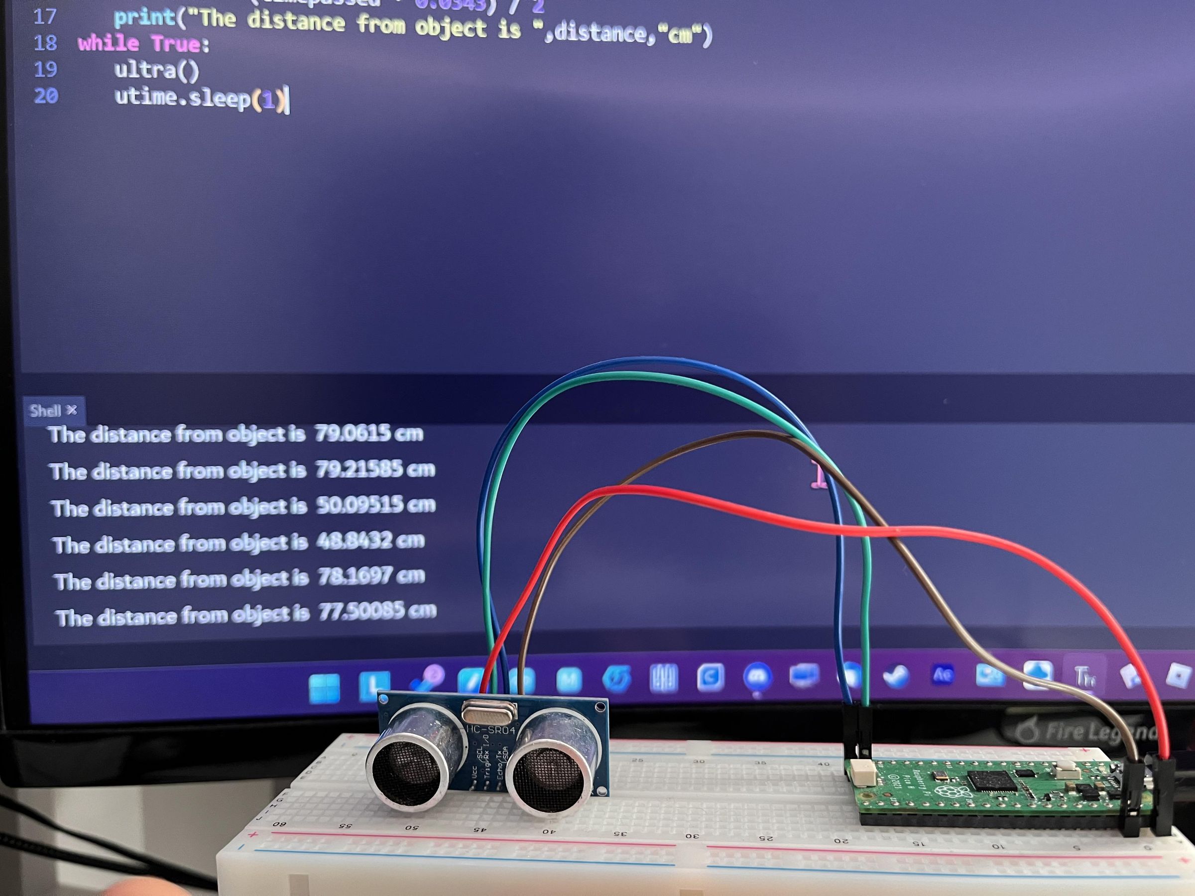 Interfacing Ultrasonic Sensor Using Raspberry Pi Pico : 3 Steps ...