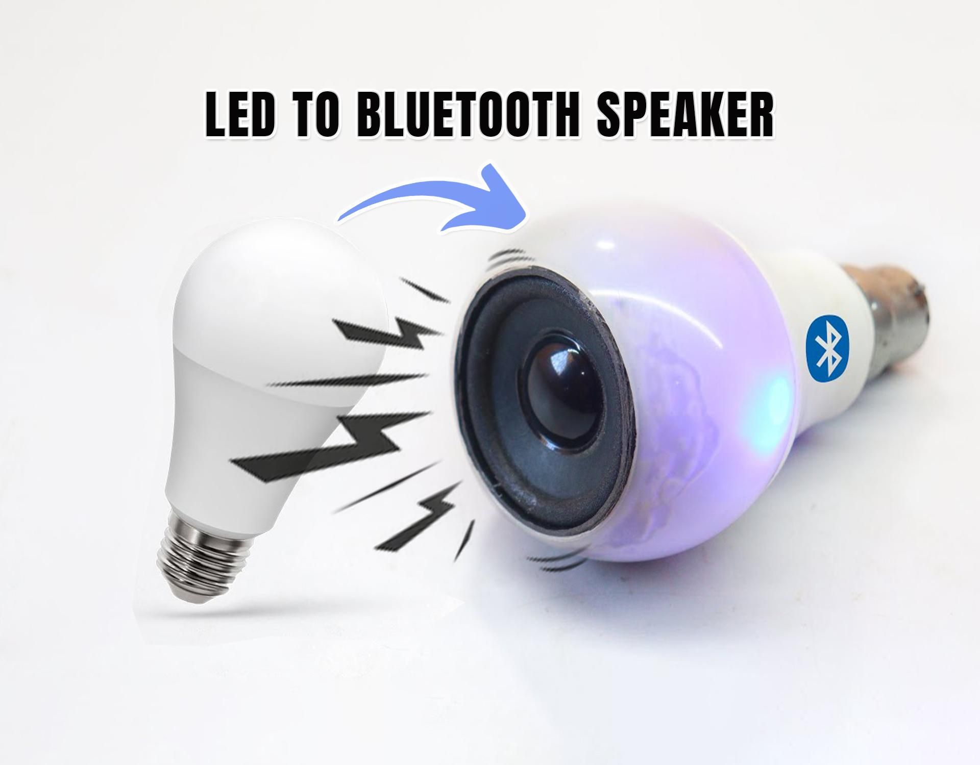 How to Make a Bluetooth Speaker Using an LED Light | Simple & Creative ...