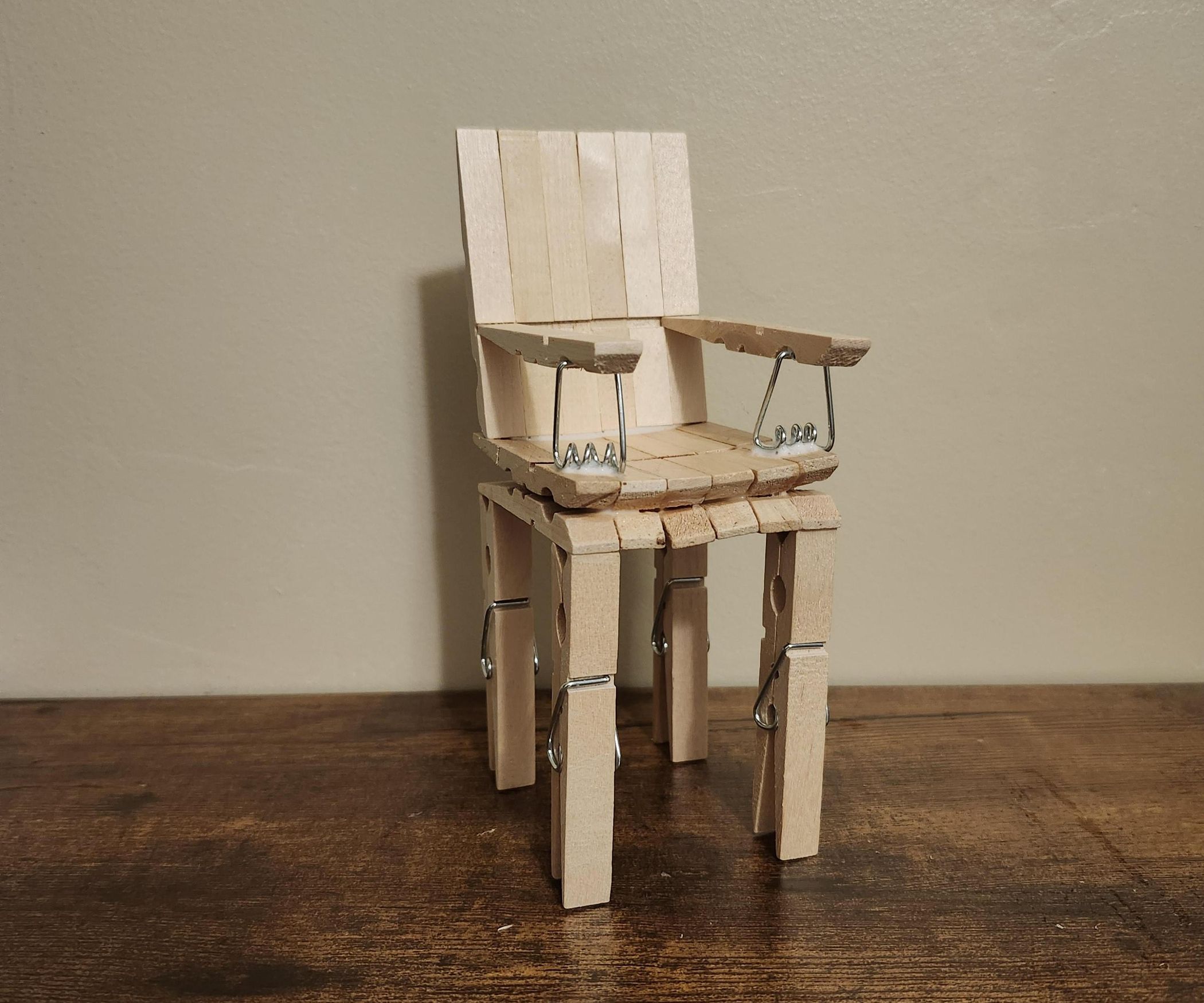Creating a Mini Chair From Wooden Clips : 5 Steps - Instructables
