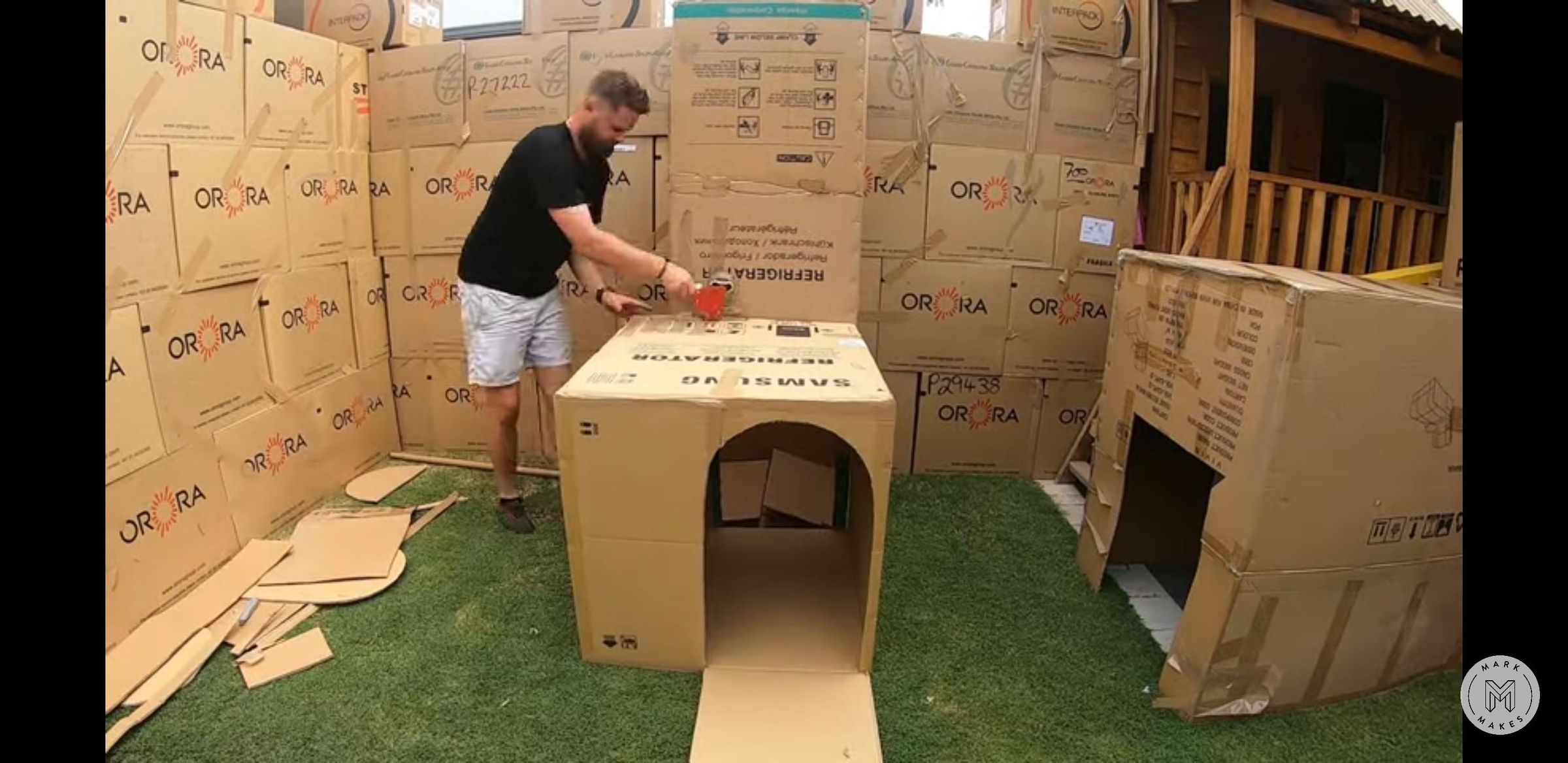 Cardboard Box Fort