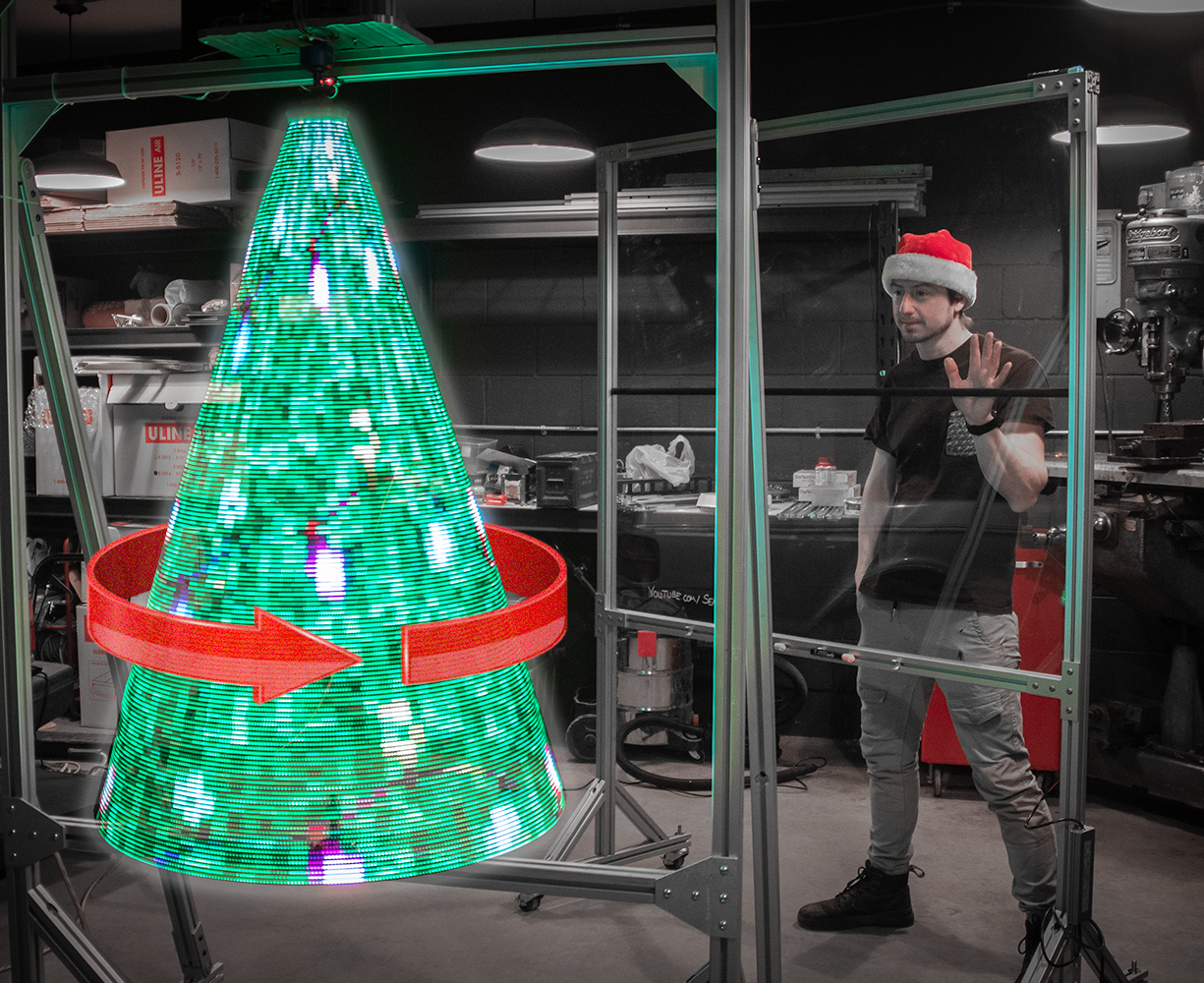 Giant Spinning Holographic Christmas Tree Display : 12 Steps (with ...
