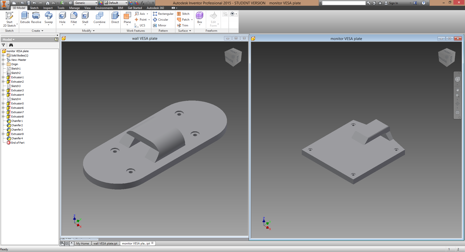 (Cont. Project) 3D Printed Wall Mount for a Monitor : 4 Steps ...