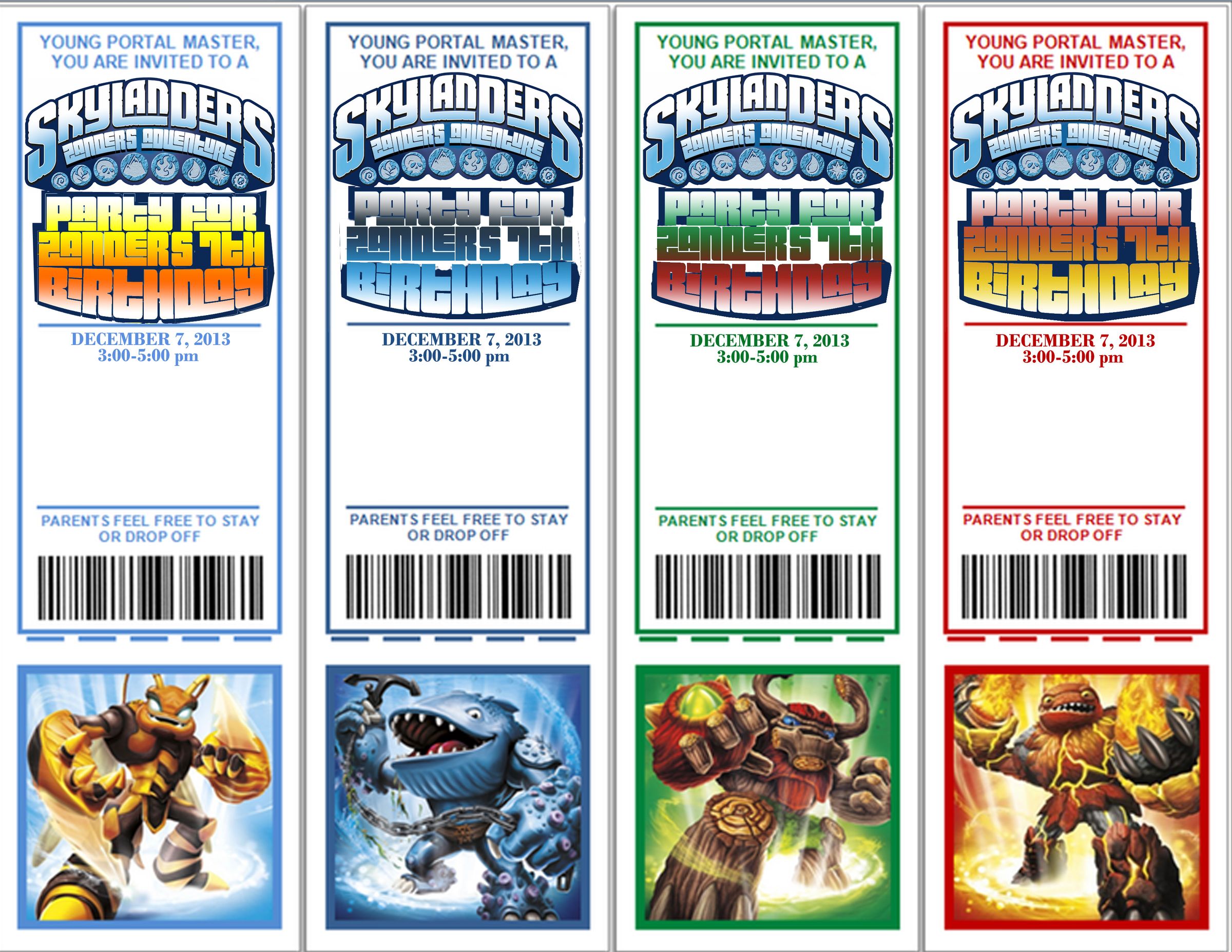 Skylanders Elements Printables