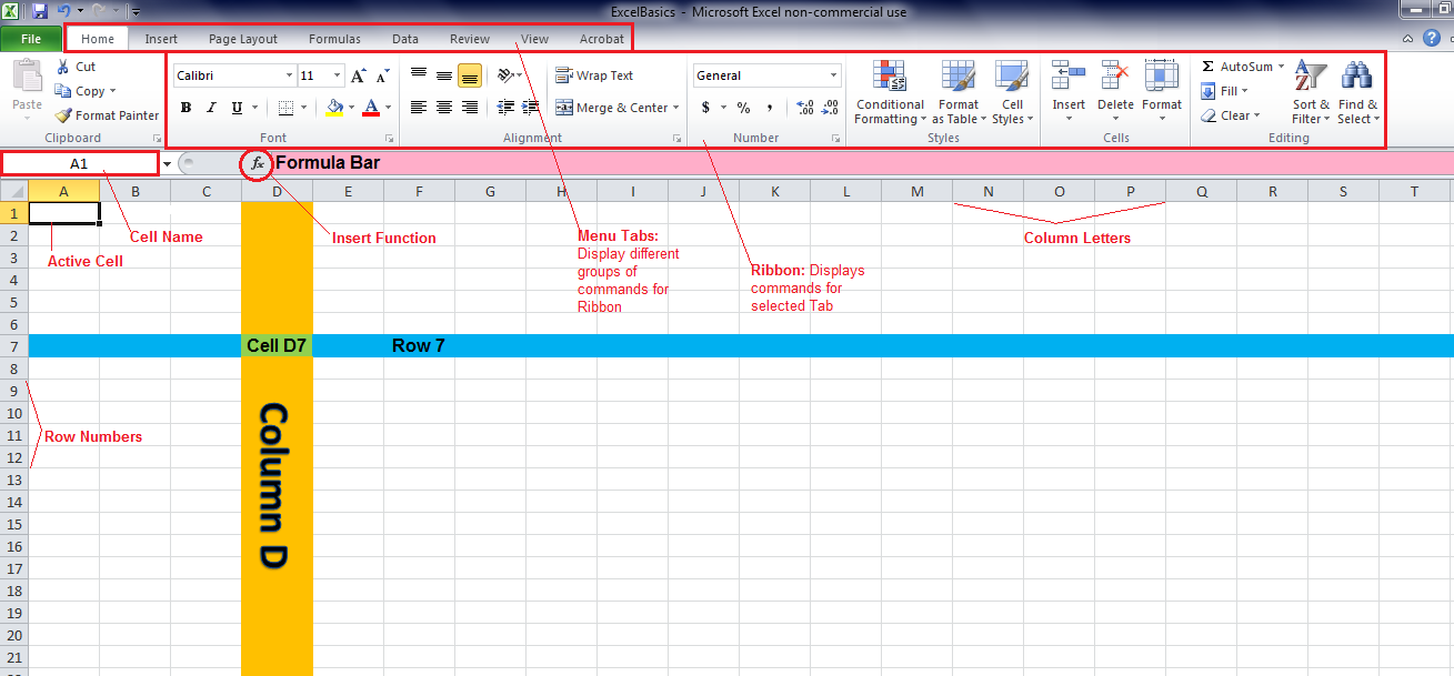 Microsoft Excel 2010 Basic Instructions for Beginners : 23 Steps ...
