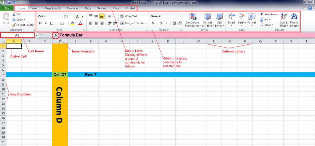 Microsoft Excel 2010 Basic Instructions for Beginners : 23 Steps ...