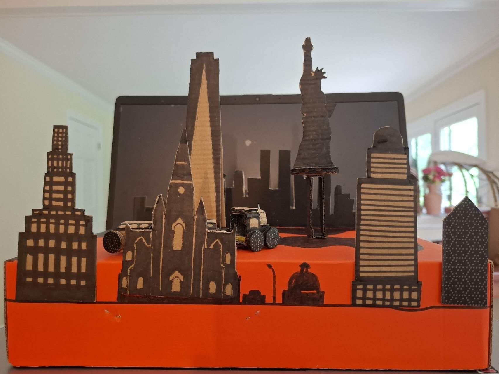 Cardboard NYC: a Moving Skyline Train : 5 Steps - Instructables
