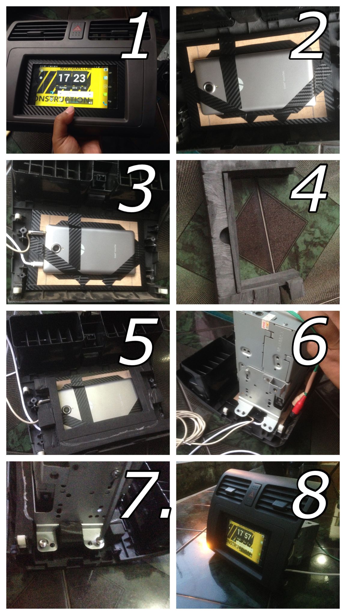 Android Kitkat Tablet/Phone Built in Car's Dashboard : 6 Steps ...