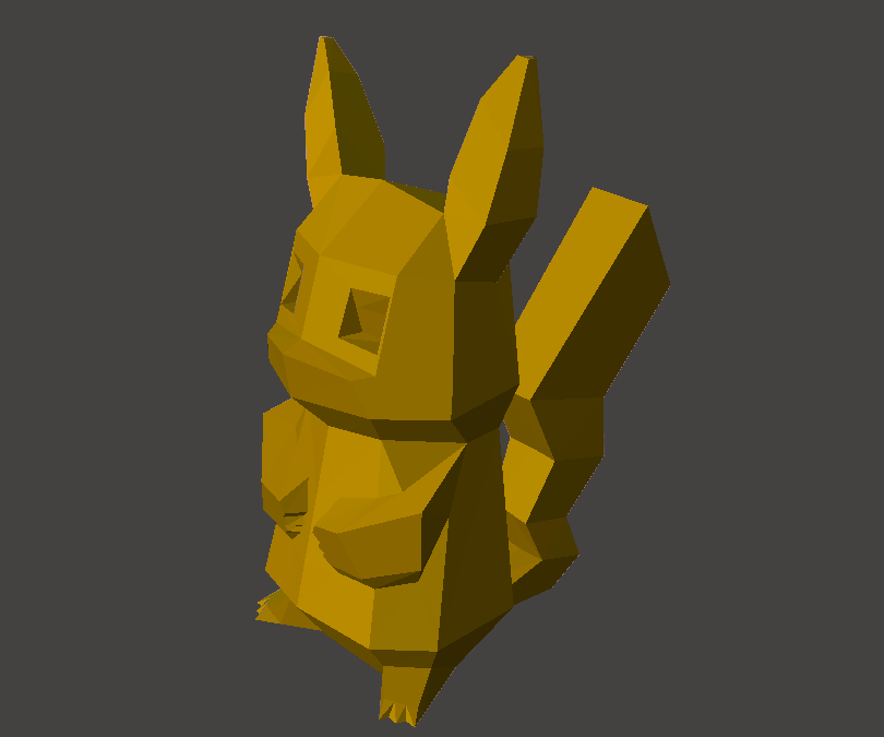 (mesh to Svg Workflow)HOW to Laser Cut Low-Poly Pikachu Using Meshmixer ...