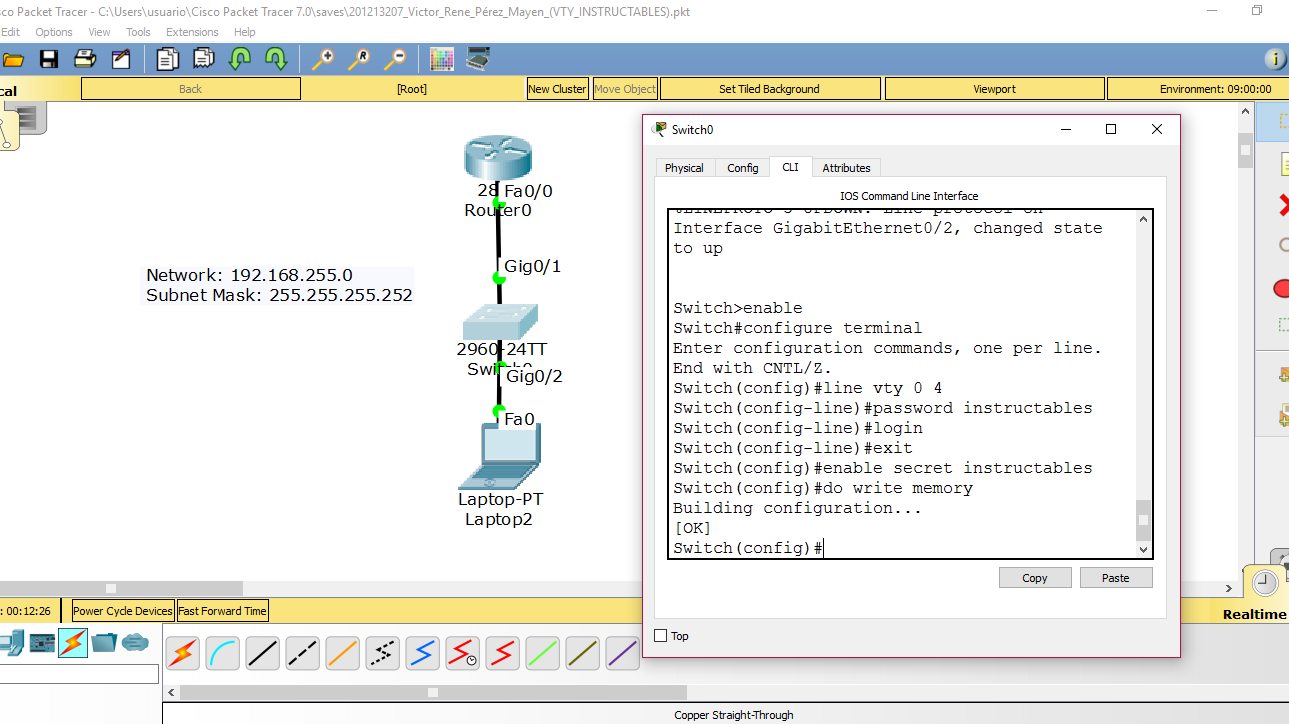 Configure Password for Devices in Cisco Packet Tracer : 8 Steps - Instructables