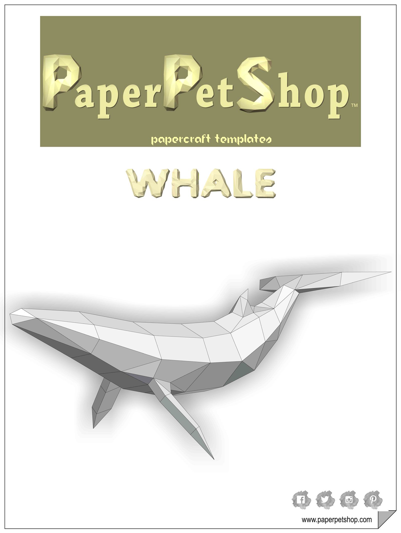 Papercraft Whale : 4 Steps - Instructables